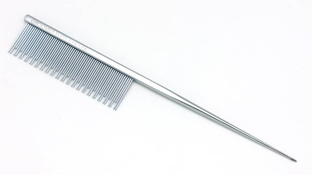 GSH Stagger Tooth Rat Tail Comb — Groomer Supply House